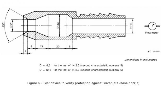 IEC 60529 Figure 6 IP Test Equipment Jet Nozzle For IPX5 IPX6